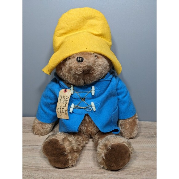 Eden Toys | Toys | Vintage 975 Paddington Bear Plush Jumbo Eden Toys Usa Yellow Hat Blue Coat ...